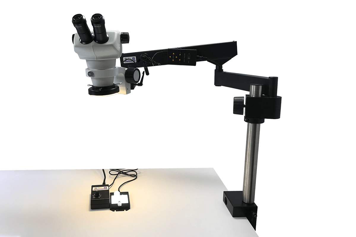 Articulating Arm Microscope Unit 4 | 50X - 200X | 20X eye | 0.5X, 0.7X ...