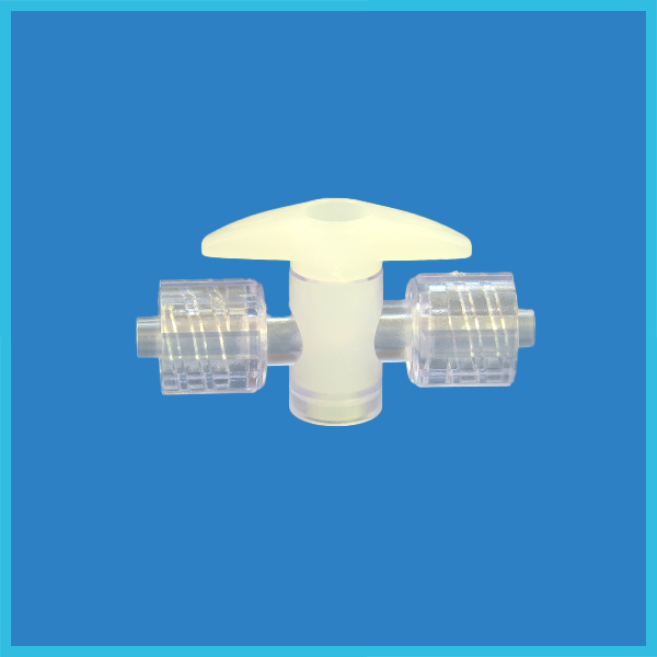 Polycarbonate, Stopcock, 1-Way, Male Luer Lock to Male Luer Lock ...