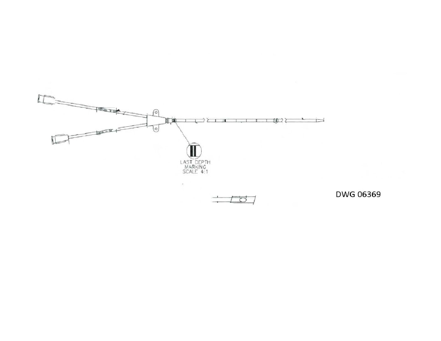 Dual-Lumen Catheter with Depth Markings, 7F, Y-Split Hub, Luer Tips