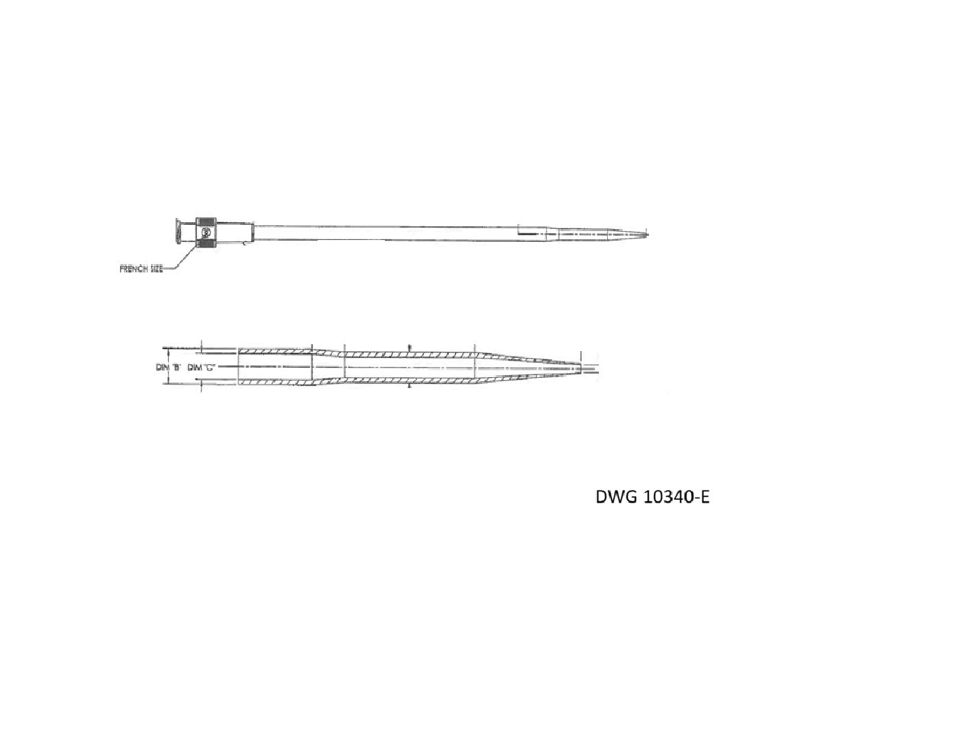Dilator, Dual Tapered Tip, 14F, Soltex with 15% BaSO4, 8" Length