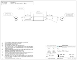 Semi-Compliant, 72D Pebax, Medical Balloon, 7mm (0.28") x 18mm (0.71 ...